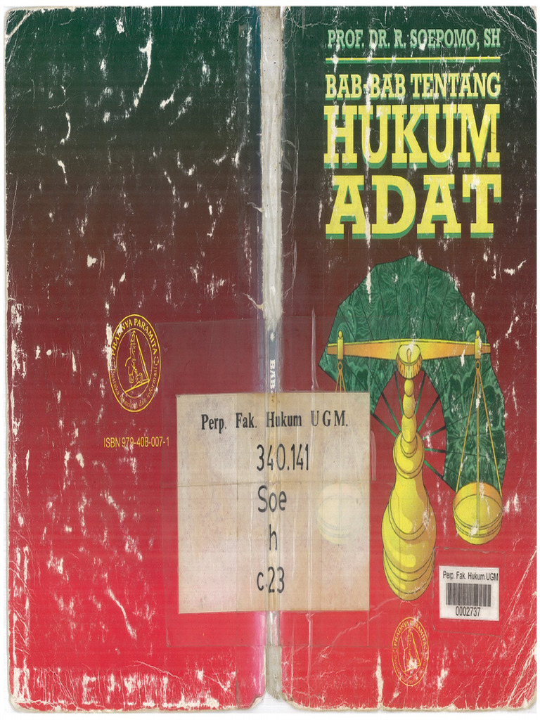 Soepomo - Hukum Adat Dikemudian Hari Berhubung Dengan Pembinaan Negara ...