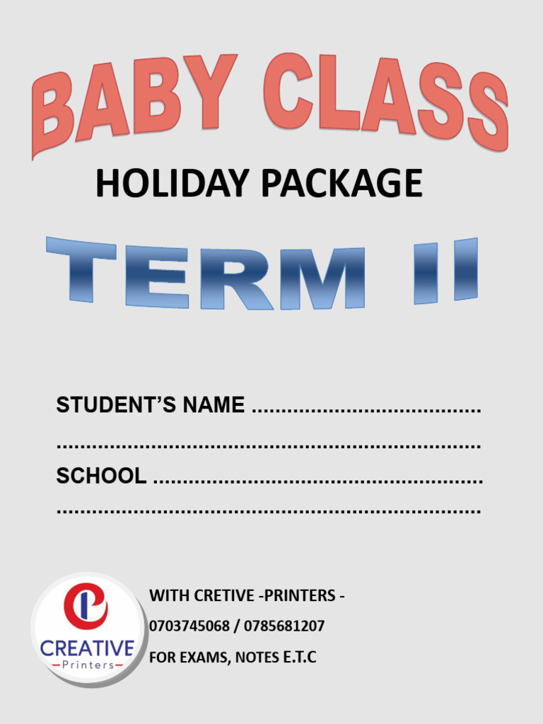 Holiday Package for Baby Class Activities | PDF