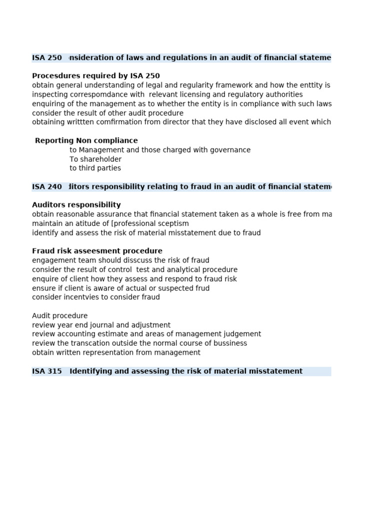 Audit Summary | PDF | Audit | Going Concern