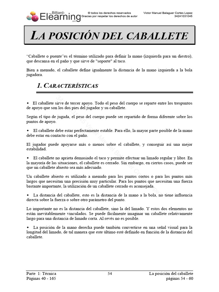 Tecnica 2 La Posicion Del Caballete | PDF
