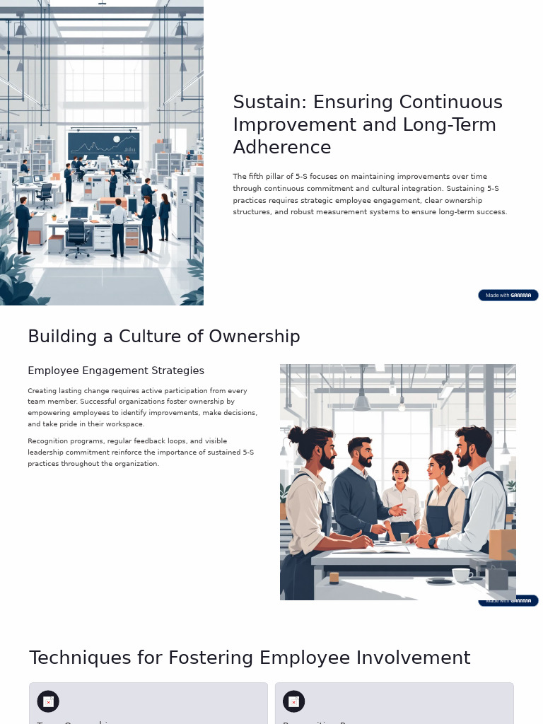 Sustain Ensuring Continuous Improvement and Long Term Adherence | PDF ...
