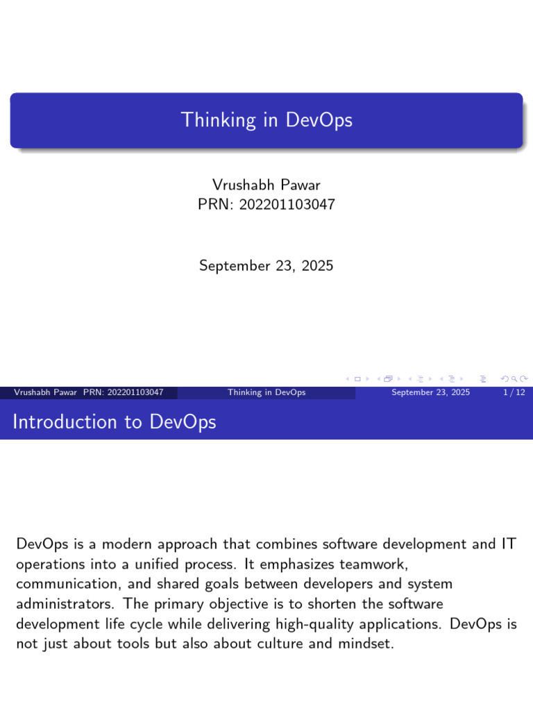 Thinking in Devops | PDF | Information Technology | Systems Engineering