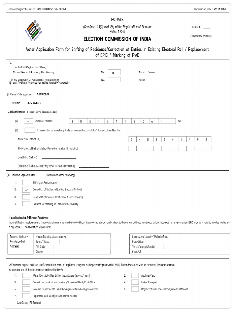 Signed S24 Form 118 S24118O8C2211251200178 Form8S241 | PDF
