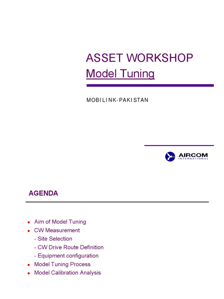 Model Tuning Process On Aircom Asset | PDF | Antenna (Radio) | Calibration