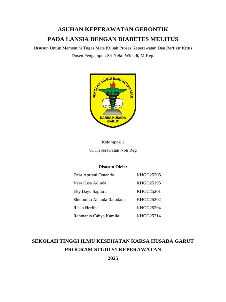 ASKEP KELOMPOK 1 - Proses Keperawatan Dan Berfikir Kritis | PDF
