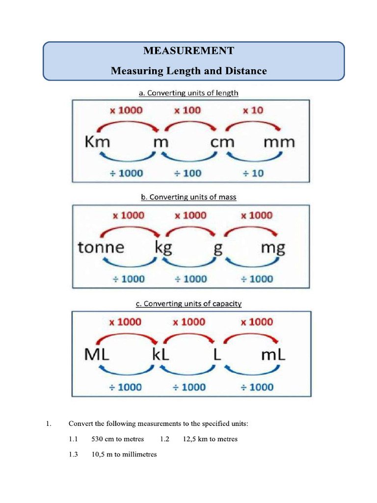 GRADE 10 Measurments | PDF