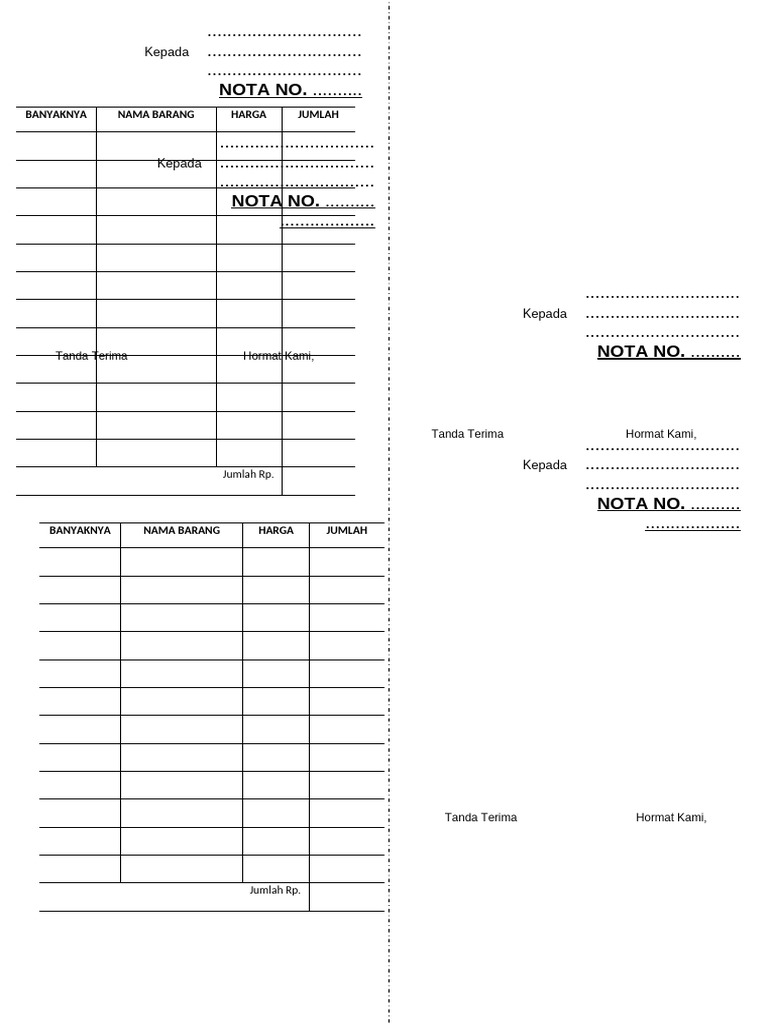 Nota Kosong Paperid | PDF