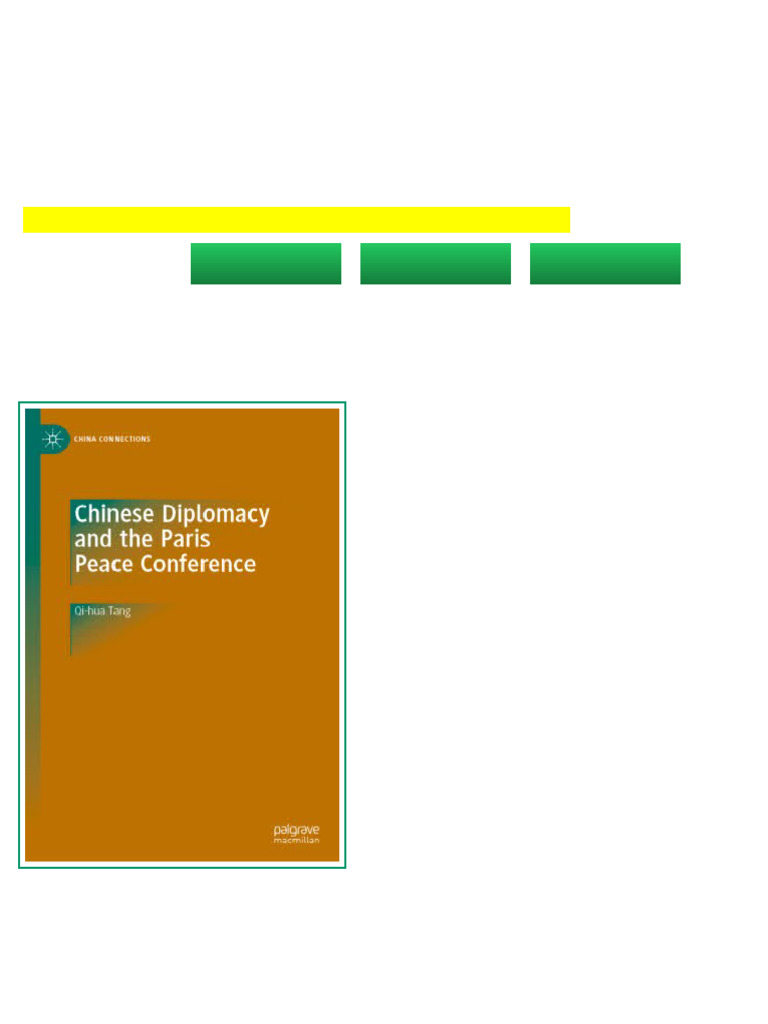 Chinese Diplomacy and The Paris Peace Conference Qi-Hua Tang Ebook Full ...