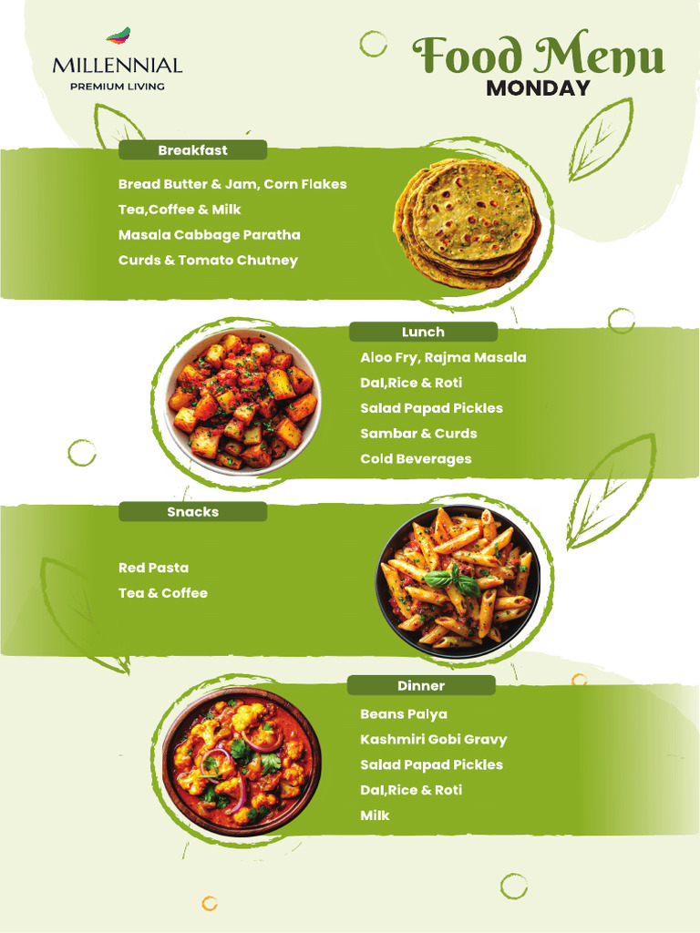 Millennial Living - Food Menu (T8) - 1 | PDF