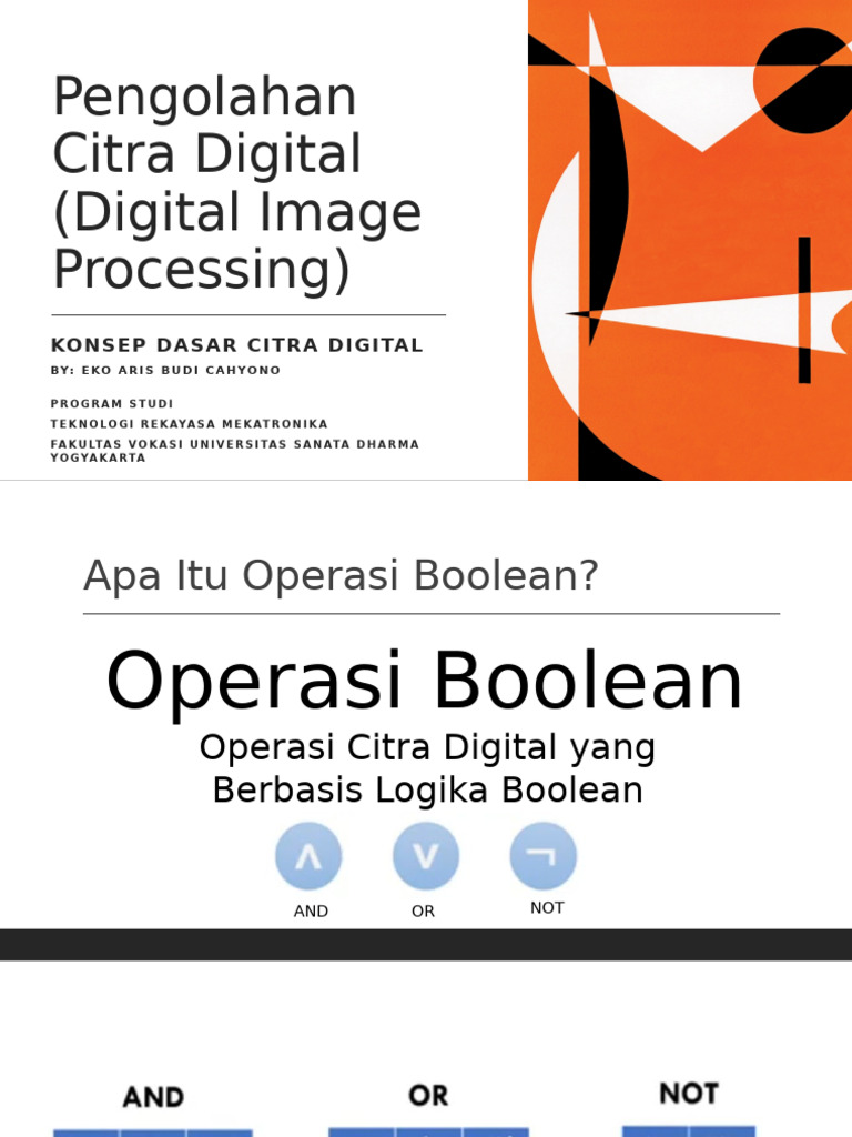 Operasi Boolean Citra Digital Pelajar | PDF