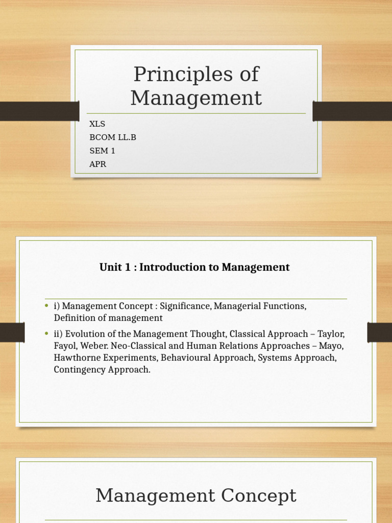 UNIT 1 Introduction To Management | PDF | Organizational Structure ...
