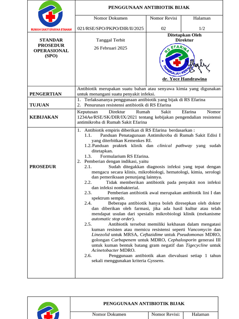 Panduan Penggunaan Antibiotik Bijak | PDF