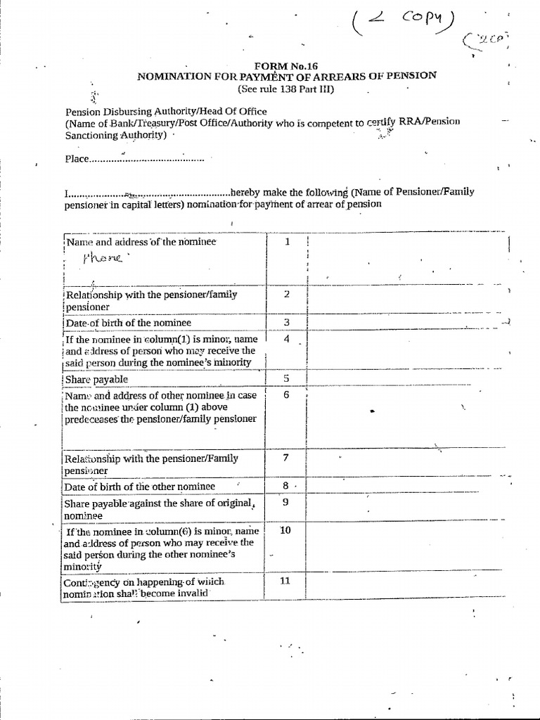Form 16 Pension | PDF