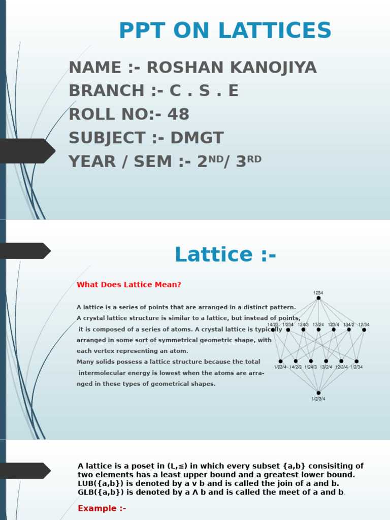 Understanding Lattices in Mathematics | PDF | Mathematics | Algebra