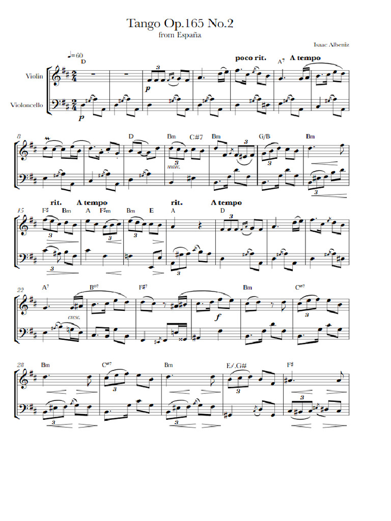 Tango Albeniz (Duo) | PDF