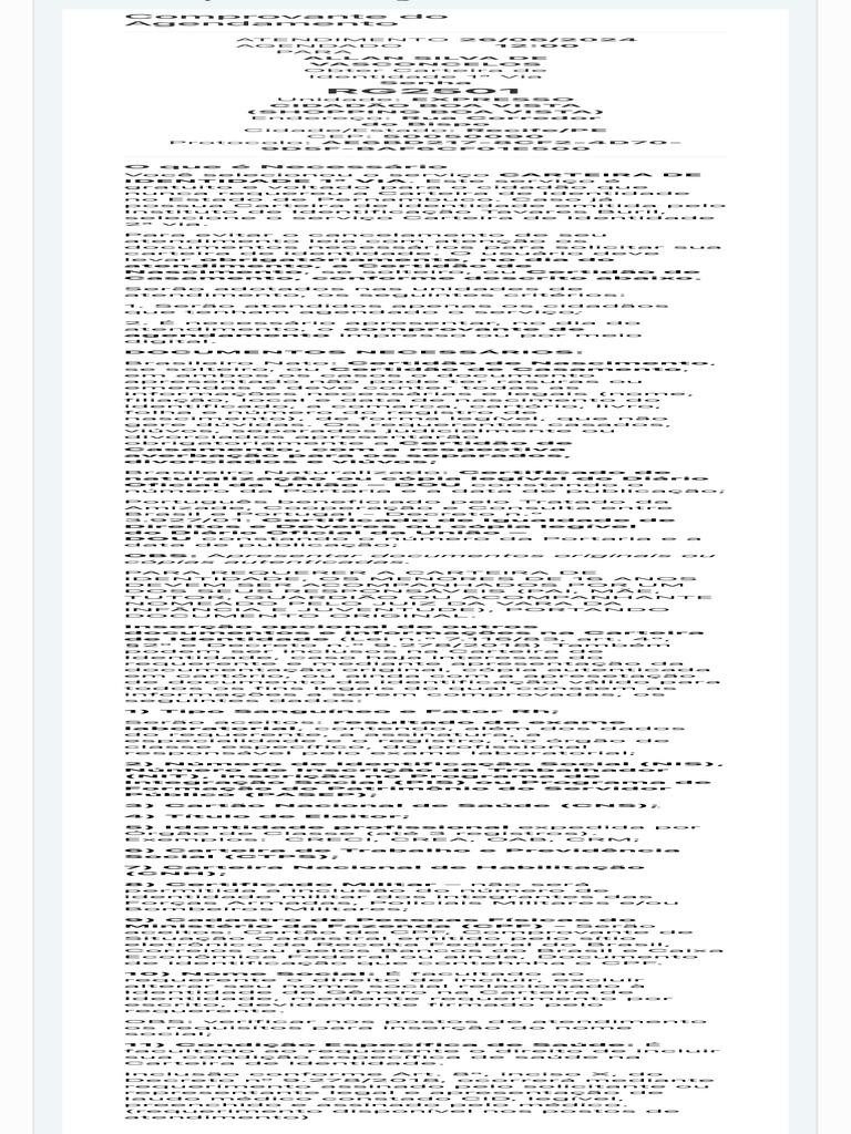 Comprovante Agendamento RG | PDF | Brasil