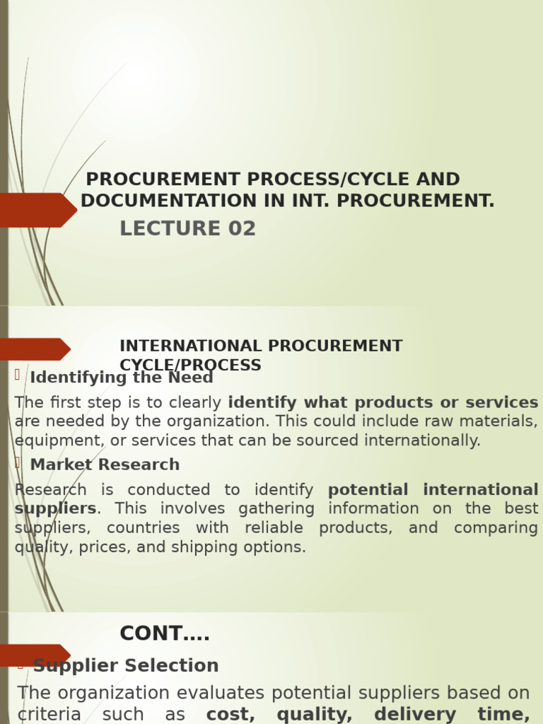 International Procurement Process Guide | PDF | Bill Of Lading ...