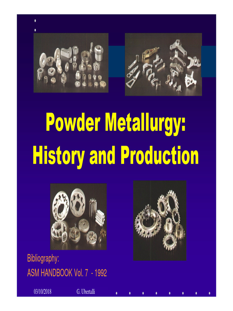 Powder Metallurgy: History & Methods | PDF | Stainless Steel | Iron
