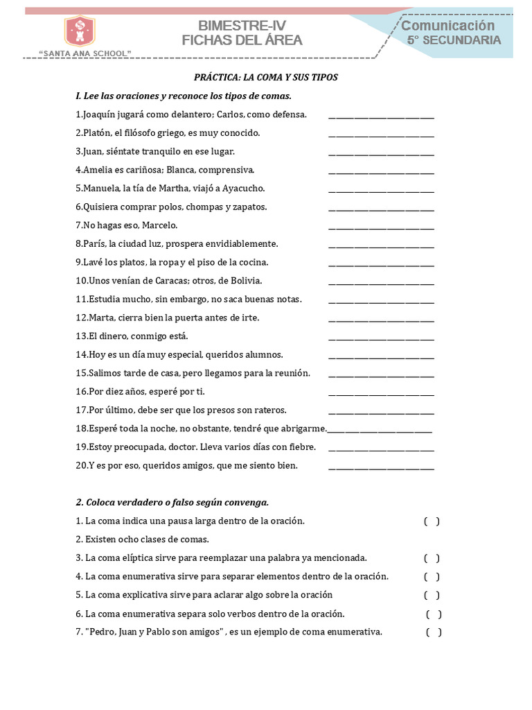 Tipos de Comas y su Uso Correcto | PDF