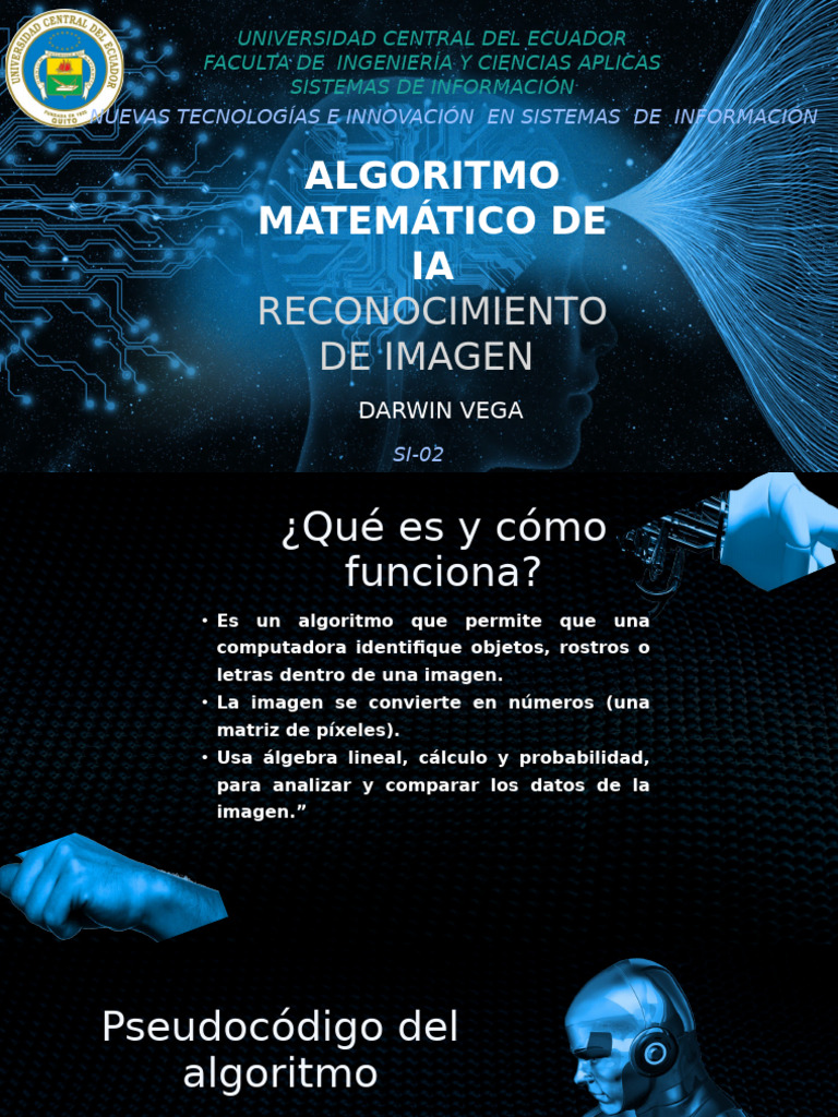 Presentación de Algoritmo de Ia Matemático | PDF