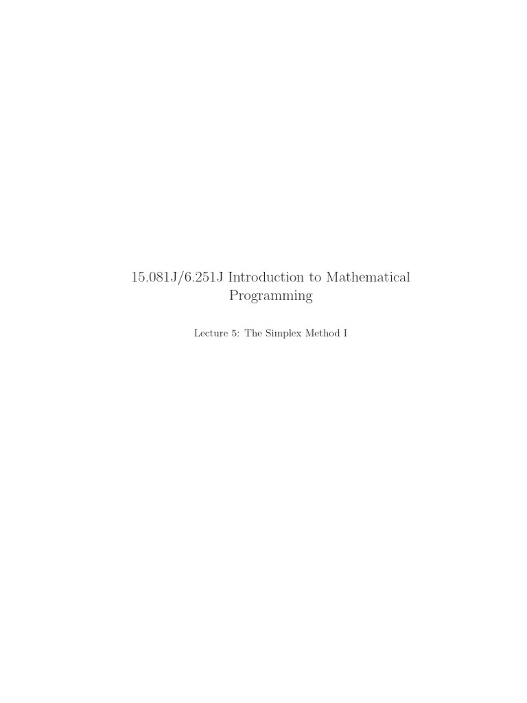 MIT6 251JF09 Lec05 | PDF | Linear Algebra | Mathematics