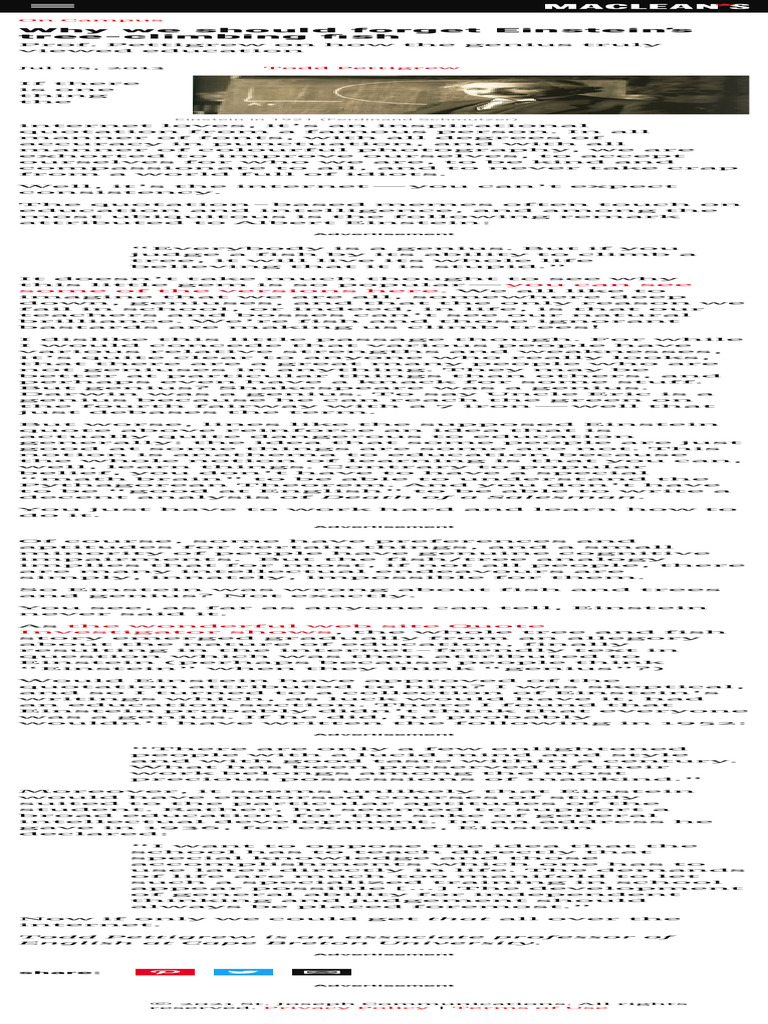 Debunking Einstein's Tree-Climbing Quote | PDF