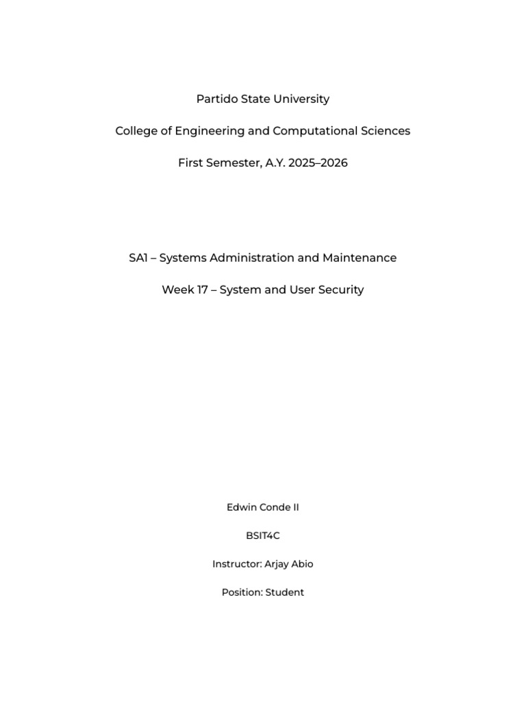 17 Lab Conde Edwin | PDF | Superuser | Sudo