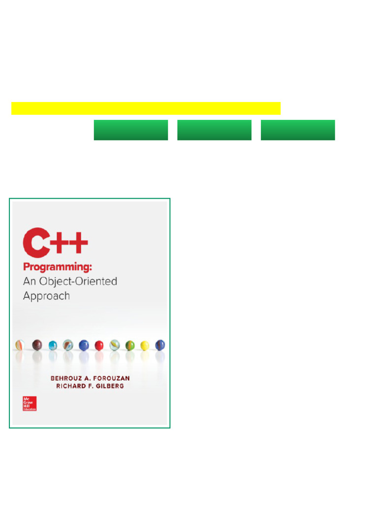 C++ Programming: An Object-Oriented Approach, 1e ISE Behrouz A ...