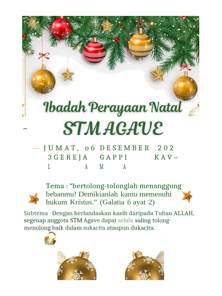 TERTIB ACARA IBADAH NATAL STM 2024 Rev 9 | PDF