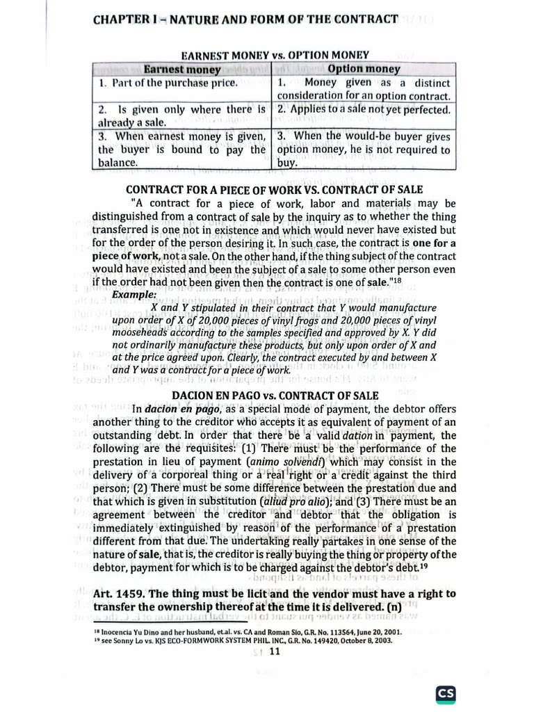 Chapter 1 of Law On Sales Domingo Page 11-20 | PDF | Procurement | Goods