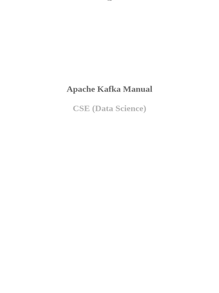 Apache Kafka Manual 1 | PDF | Computer File | Directory (Computing)