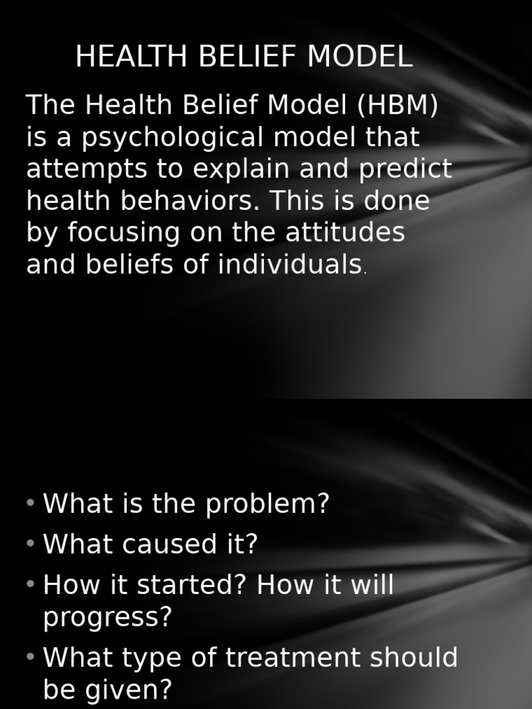 Health Belief Model | PDF