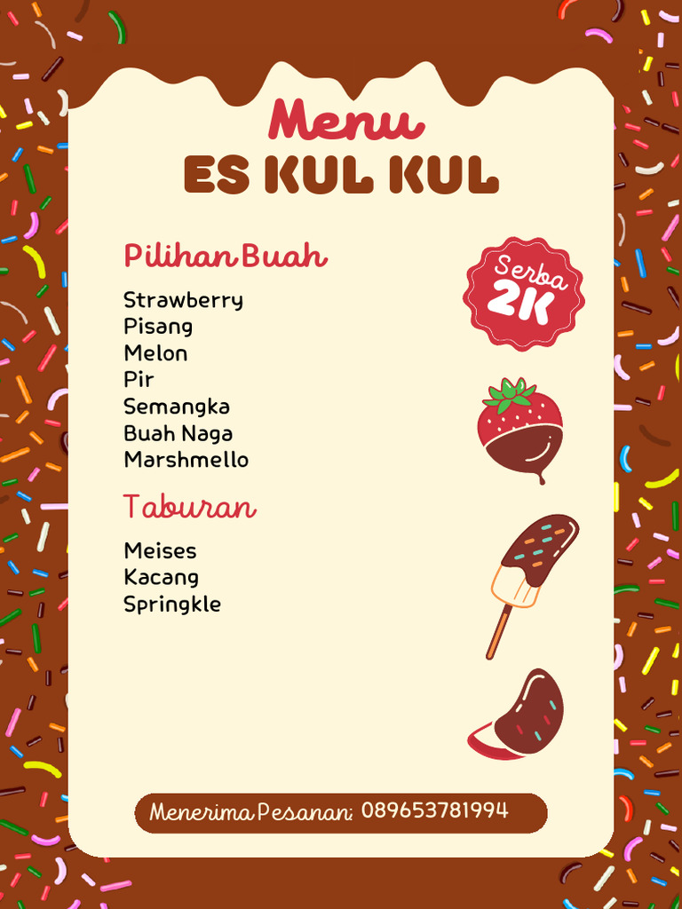 Coklat Lucu Menu Es Kul Kul Dokumen - 20251023 - 185205 - 0000 | PDF