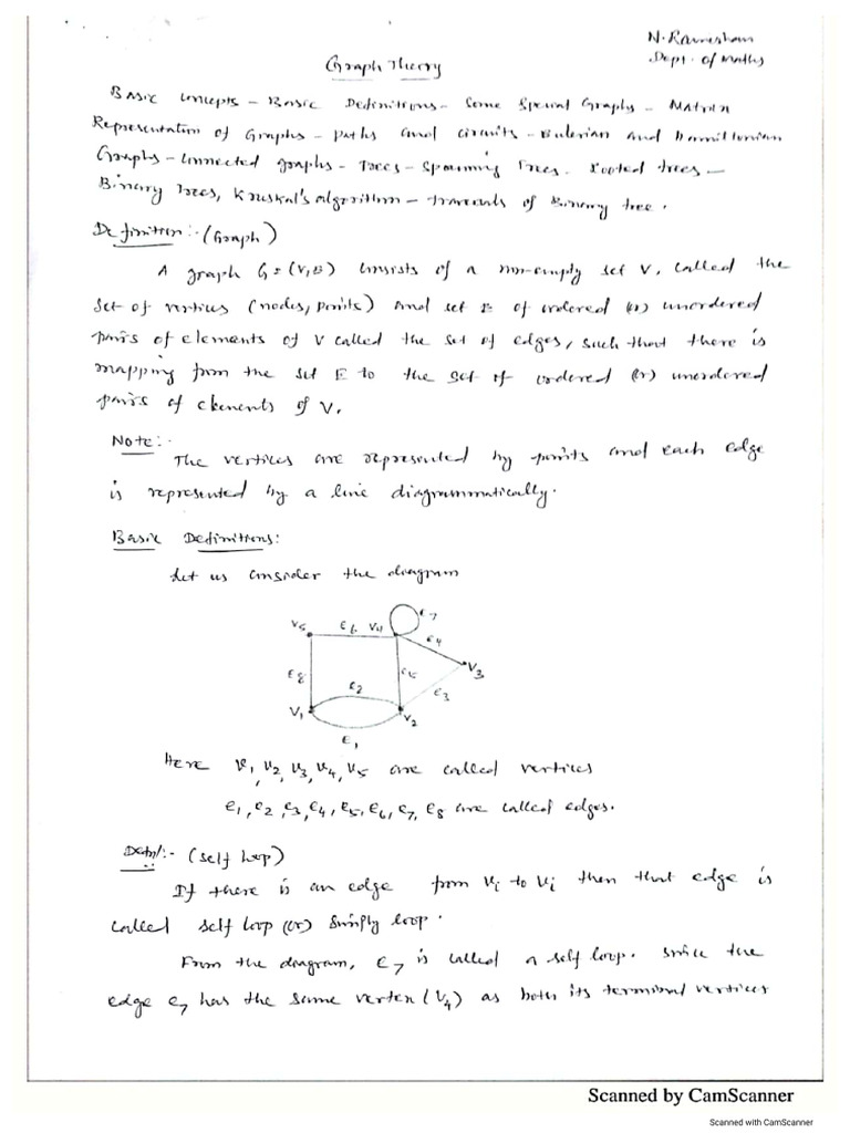 DM_Unit-V_Graph Theory (1) | PDF