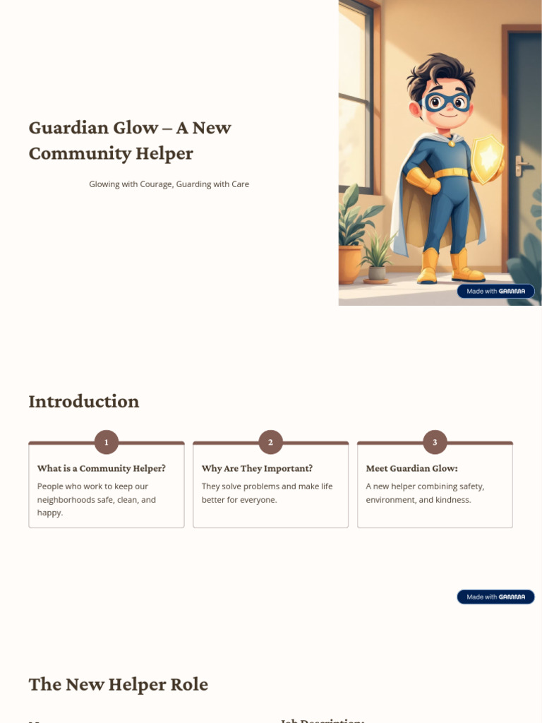 Guardian Glow A New Community Helper UAE SST | PDF