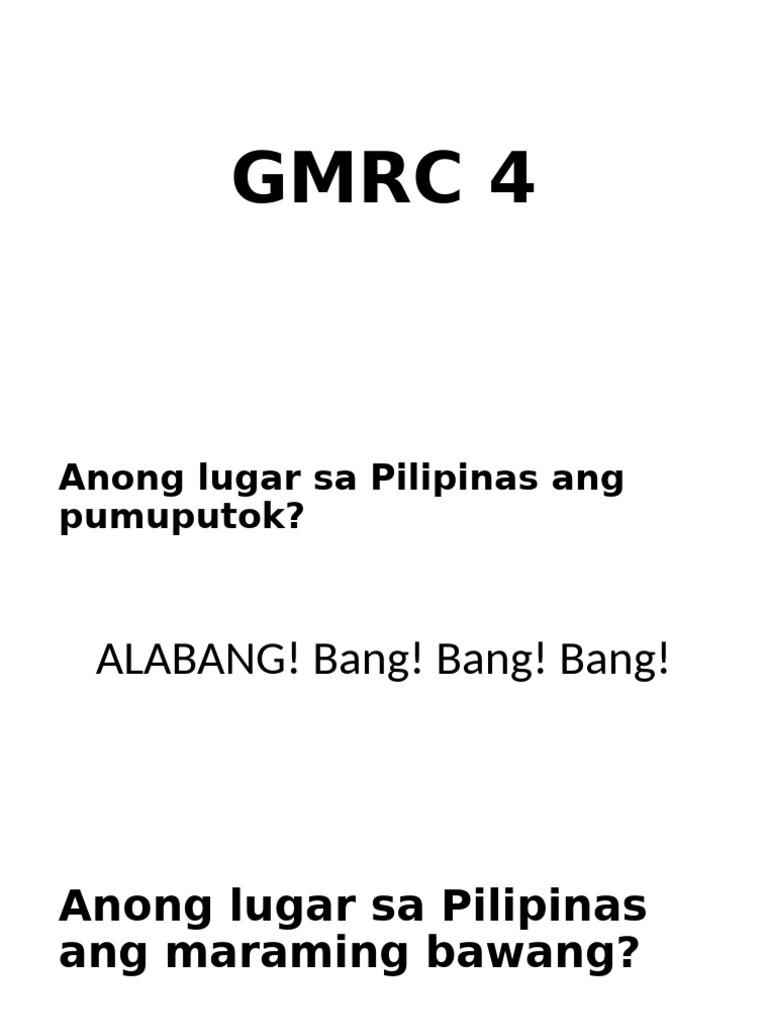 GMRC 4 - MATATAG Curriculum | PDF