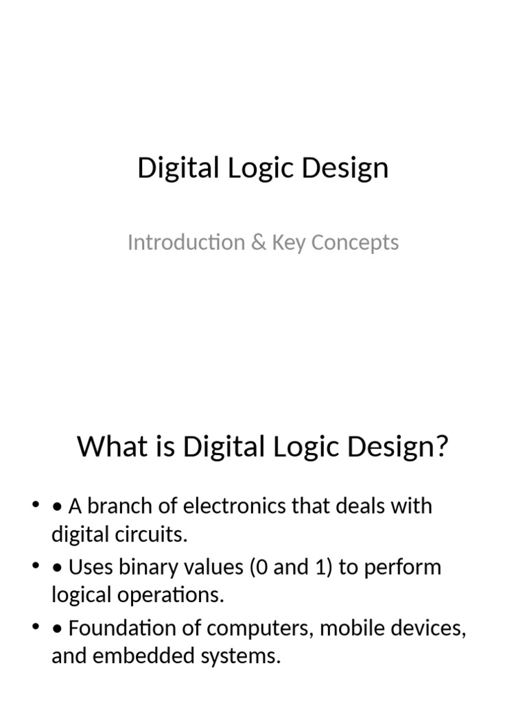 Digital Logic Design PPT | PDF