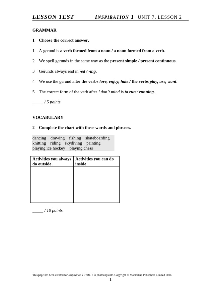 unit 7 lesson 2 | PDF | Verb | Morphology