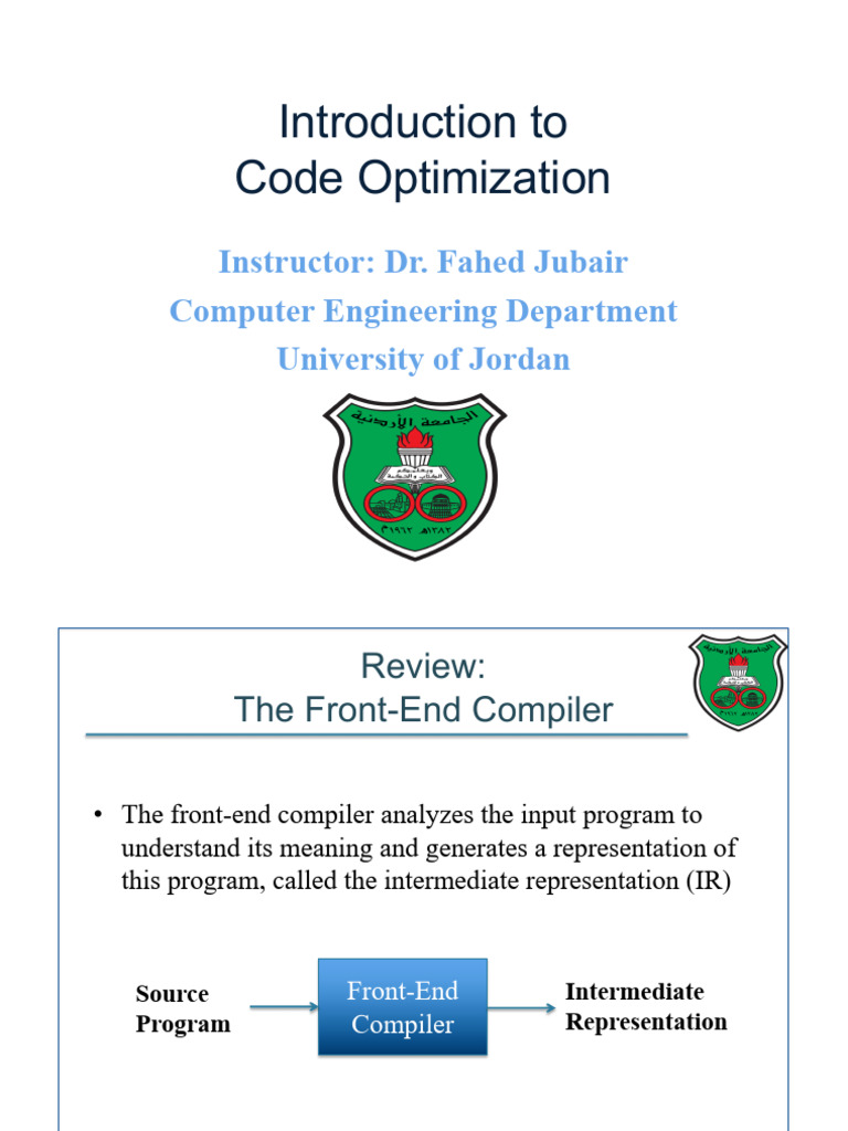 lec08 - introduction to code optimization | PDF | Program Optimization ...