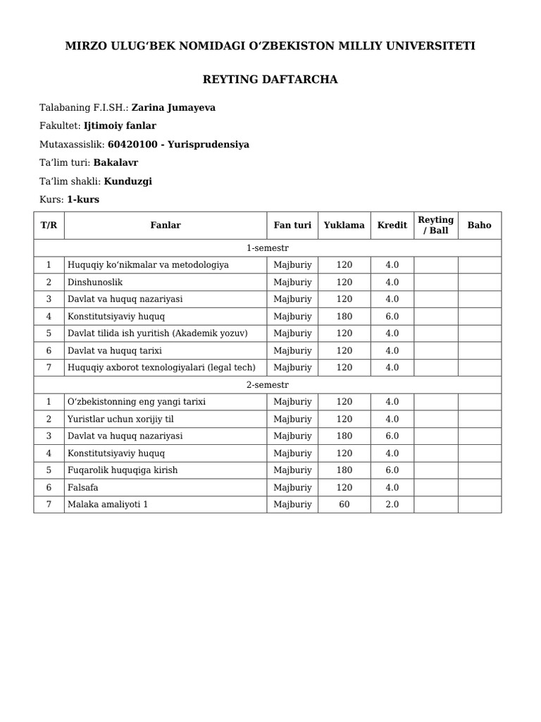 Grade Book | PDF
