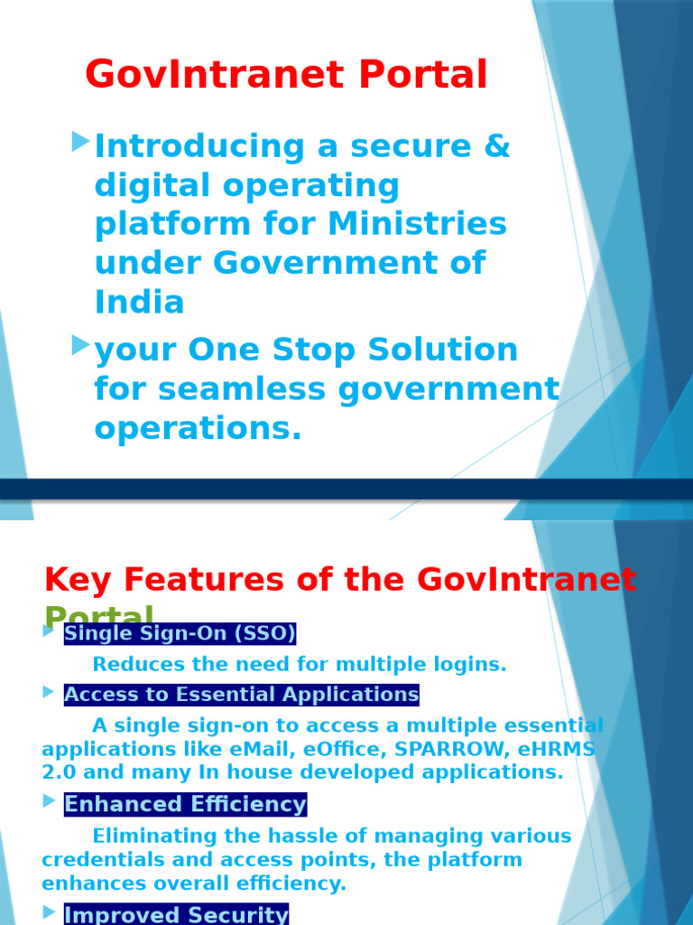 GovIntranet Portal: Secure Gov Operations | PDF