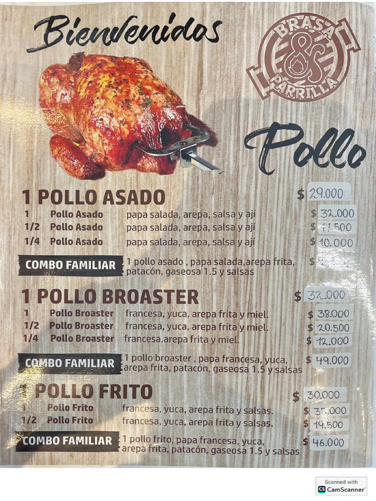 Carta Brasa Parrilla Actualizada | PDF