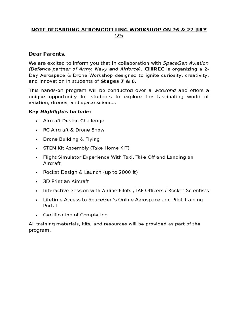 Spacegen Aviation (Defence Partner of Army, Navy and Airforce) | PDF
