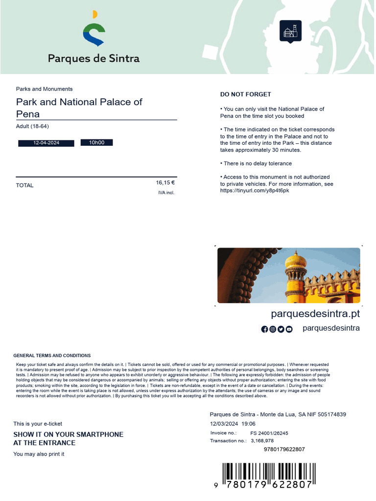 Ticket Parque S Sintra | PDF