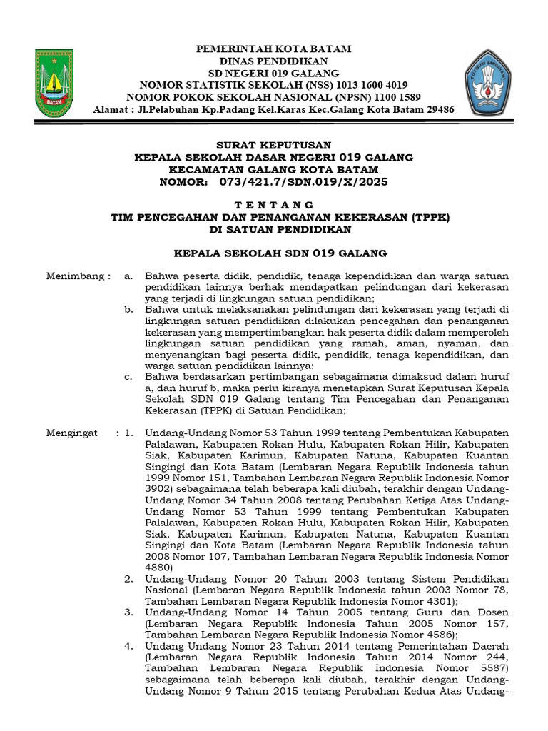 SK Tim PPK Okt 2025 - Okt 2027 | PDF