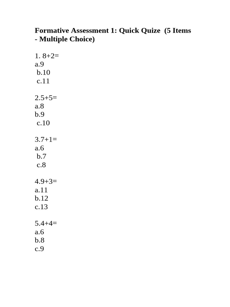 Hanna Formative Assessment 1 | PDF | Shape | Area
