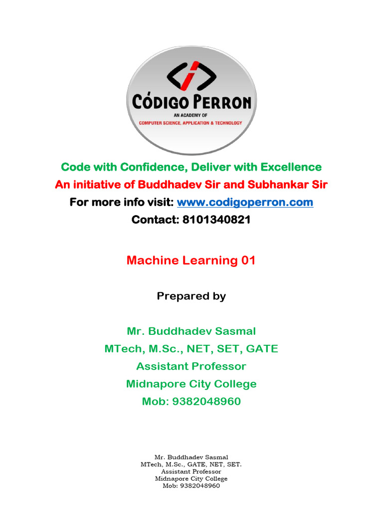 Introduction to Machine Learning Concepts | PDF | Machine Learning ...