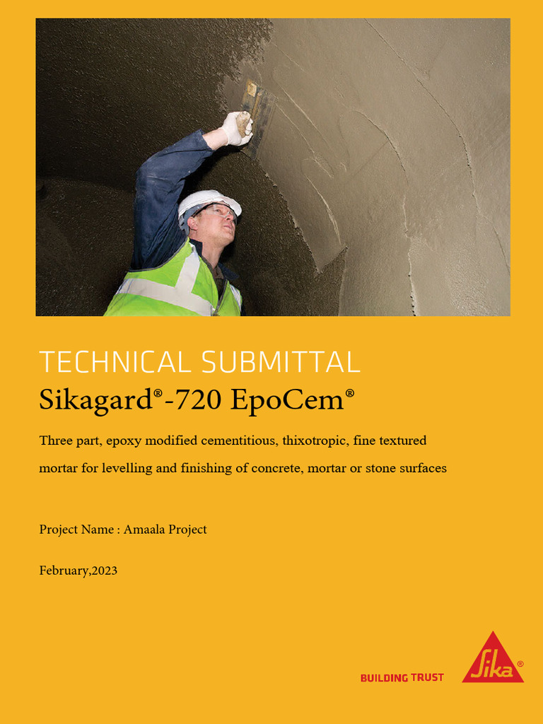 Sikagard®-720 EpoCem® Technical Submittal | PDF | Concrete | Firefighting