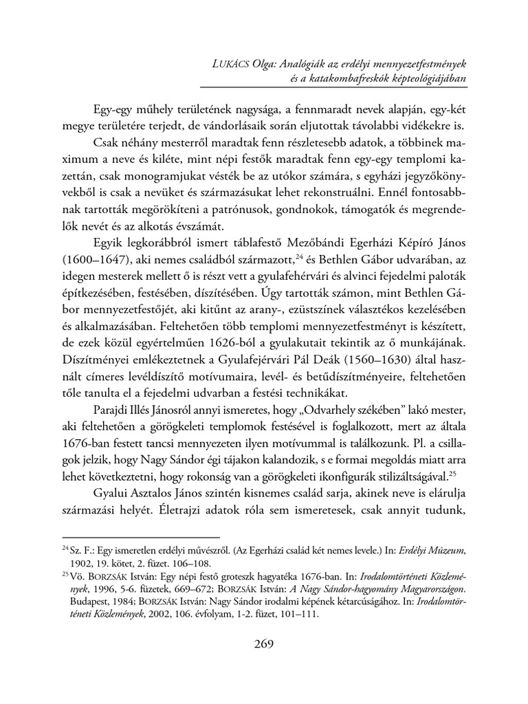 Anallógiák Kazettás Mennyezet És Katakomba Festés 2 | PDF