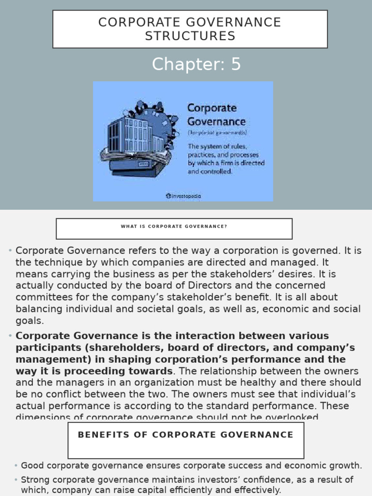 Corporate Governance Structures | PDF | Cost Of Living | Corporate ...